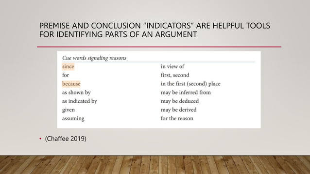 Powerpoint Textbook Parts Of An Argument Recognizing Arguments 1 1 1 1