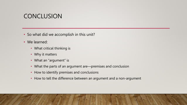 Powerpoint Textbook Parts Of An Argument Recognizing Arguments 1 1 1 1