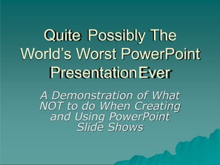 Powerpoint tips and tricks - what not to do | PPTX