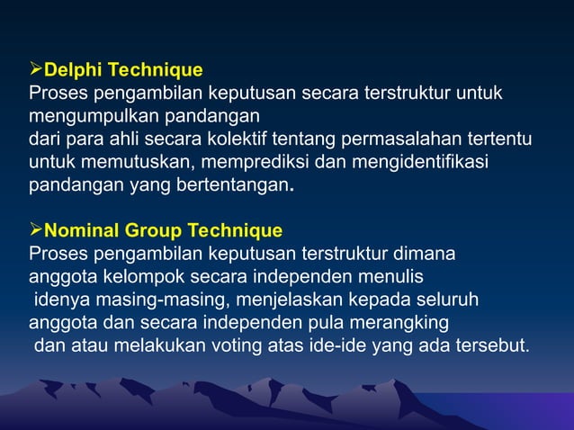 TPK MANAJEMEN; TEK PENGAMBILAN KEPUTUSAN | PPT