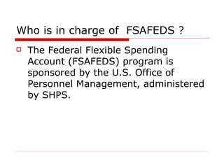 Flexible Spending Accounts for Federal employees | PPS