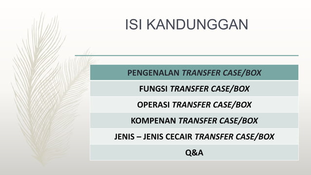 Power point transfer box / transfer case | PPT