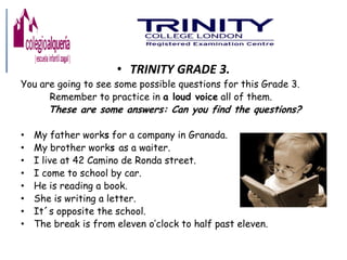 TO PRACTICE GRADE 3 TRINITY | PDF
