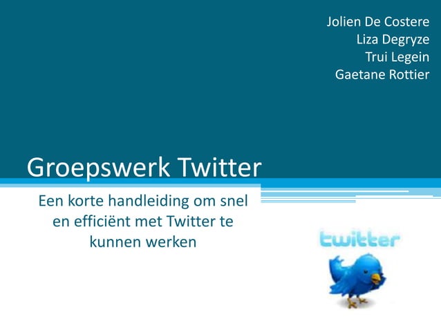 Powerpoint twitter groepje 21 | PPT