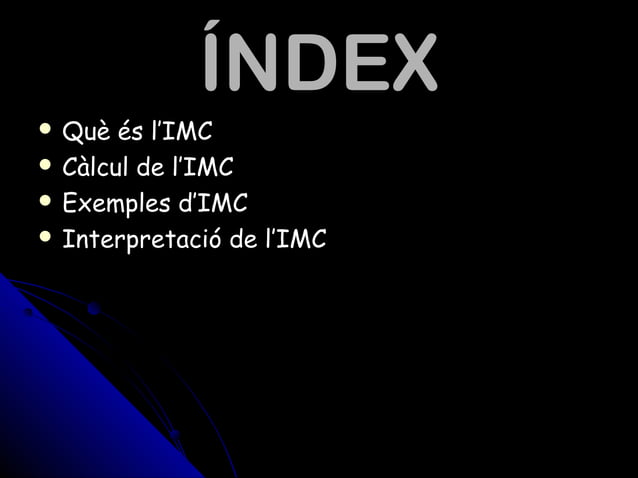 Índex de Massa Corporal (IMC) | PPT