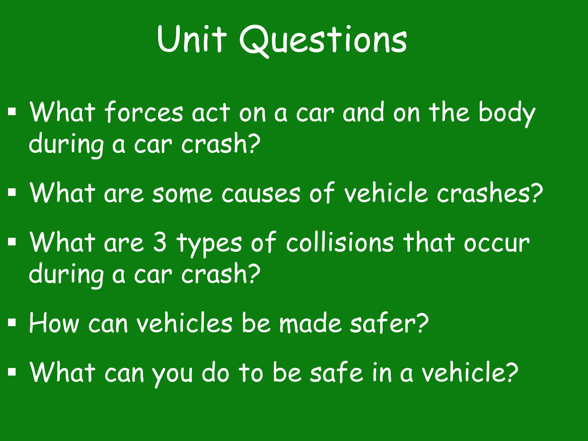 powerpoint presentation on Vehicle crash Analysis | PPT