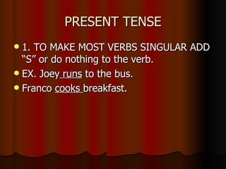 Power Point Verb Tense | PPT