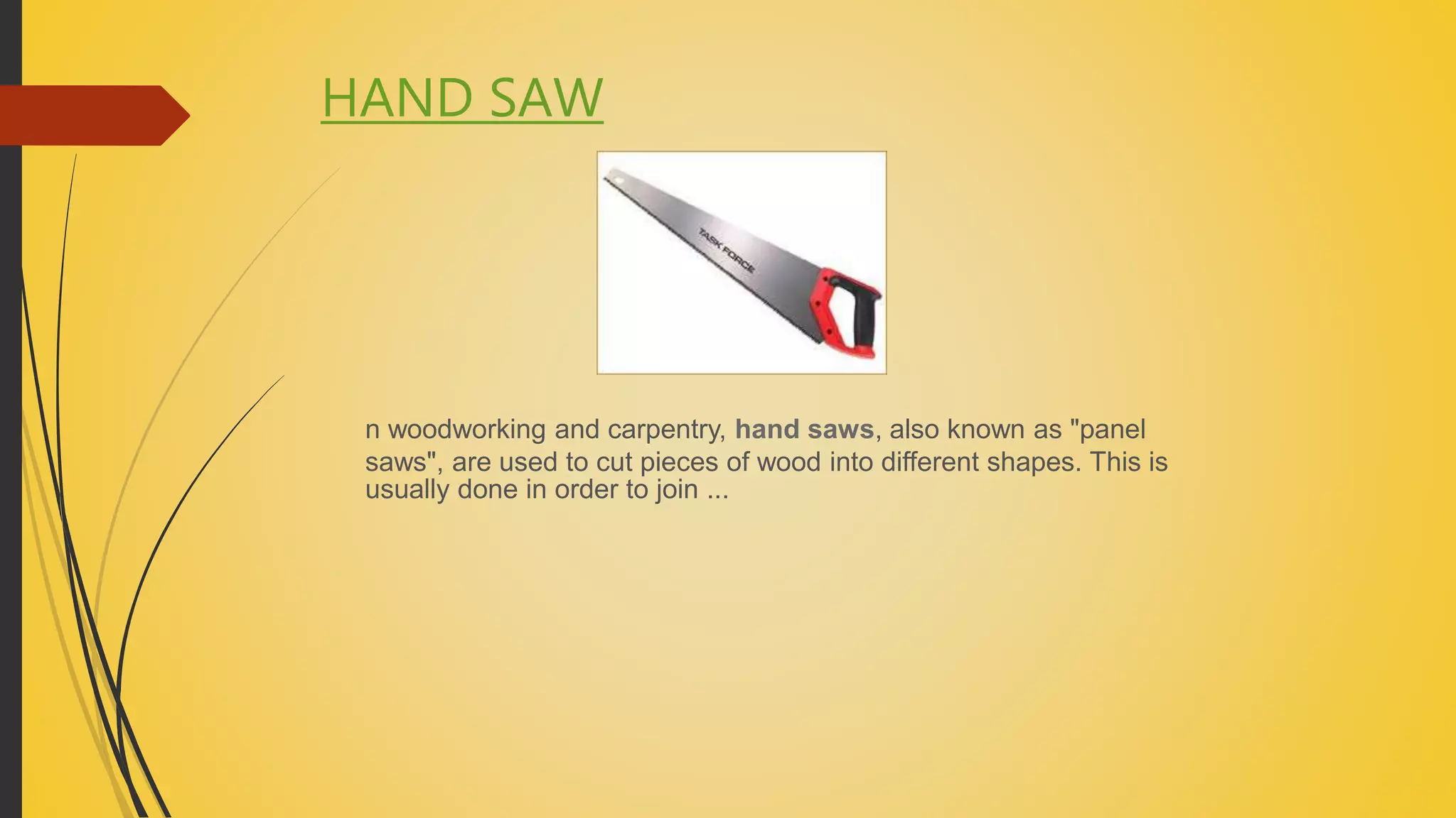 carpentry tools | PPTX