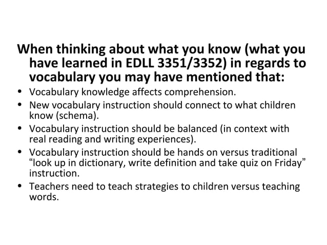 Power point vocabulary | PPT