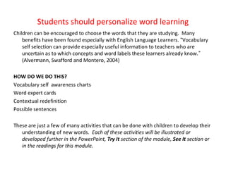 Power point vocabulary | PPT