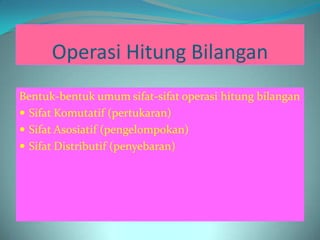 Power point tentang Opersi Hitung Bilangan | PPTX