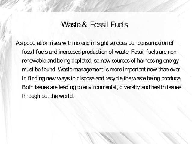 Power point Waste and Fossil Fuels | PPT