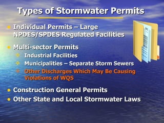 Regulatory Update - STORMWATER | PPT