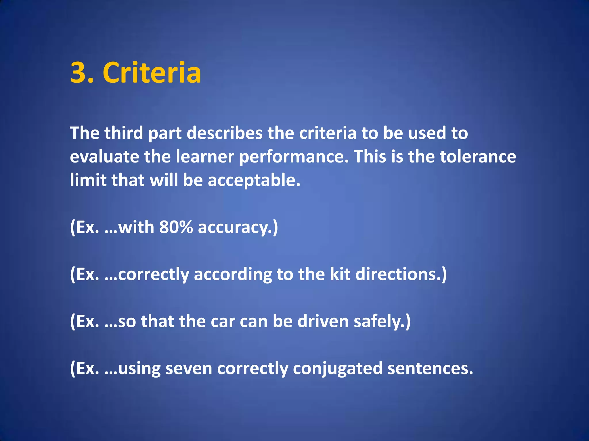 Power point, why writing clear performance objectives matters and how ...