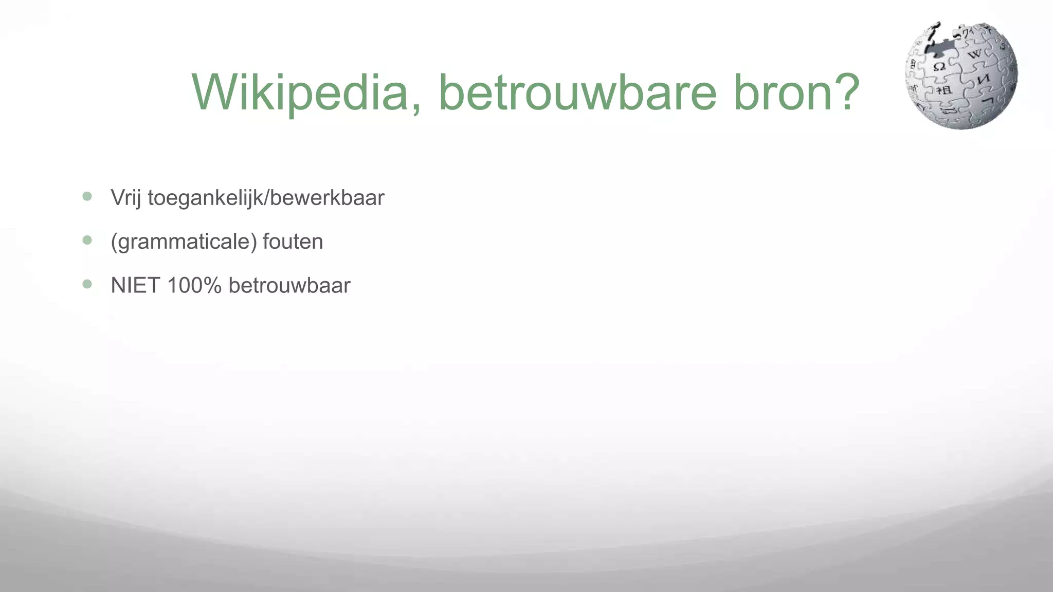 Powerpoint Wikipedia VIVES | PPTX