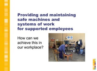 Workplace Safety - awareness training for support staff | PPT