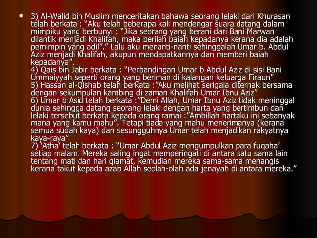 Power poin umar bin abdul aziz | PPT