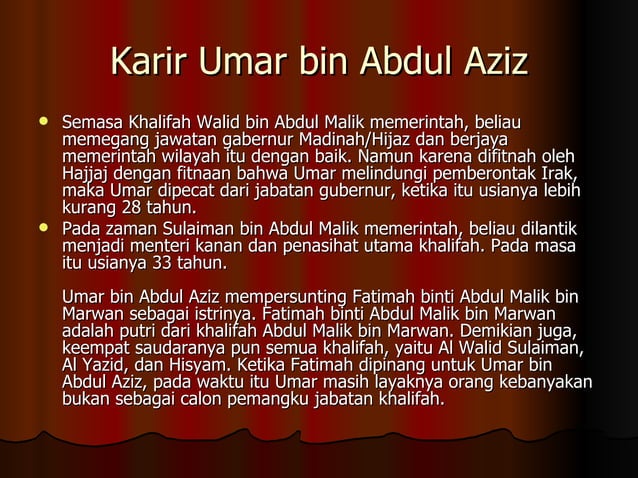 Power poin umar bin abdul aziz | PPT