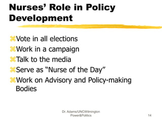 power and policy in nursing management.ppt