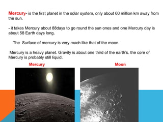 Mercury Planet Gravity
