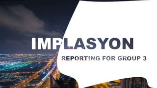IMPLASYON (Ano ang Impasyon) Ika-apat na Aralin sa ArPan9 | PPT