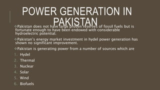 Power potential in pakistan | PPTX | Gas and Electric | Home Utilities