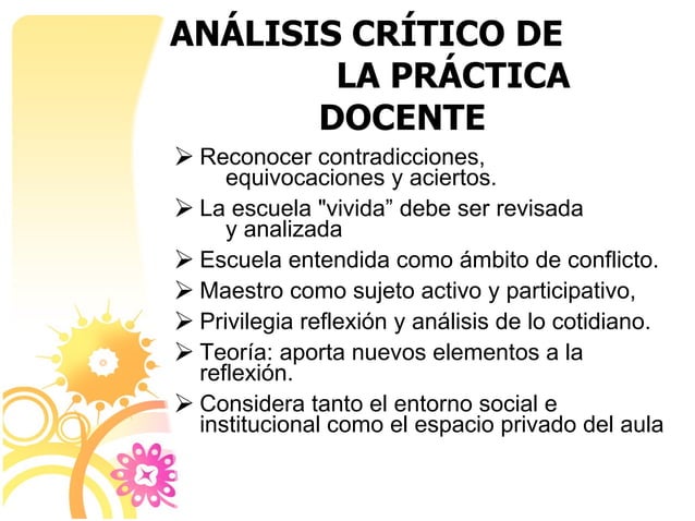 LA PRACTICA DOCENTE LA PRACTICA DOCENTE