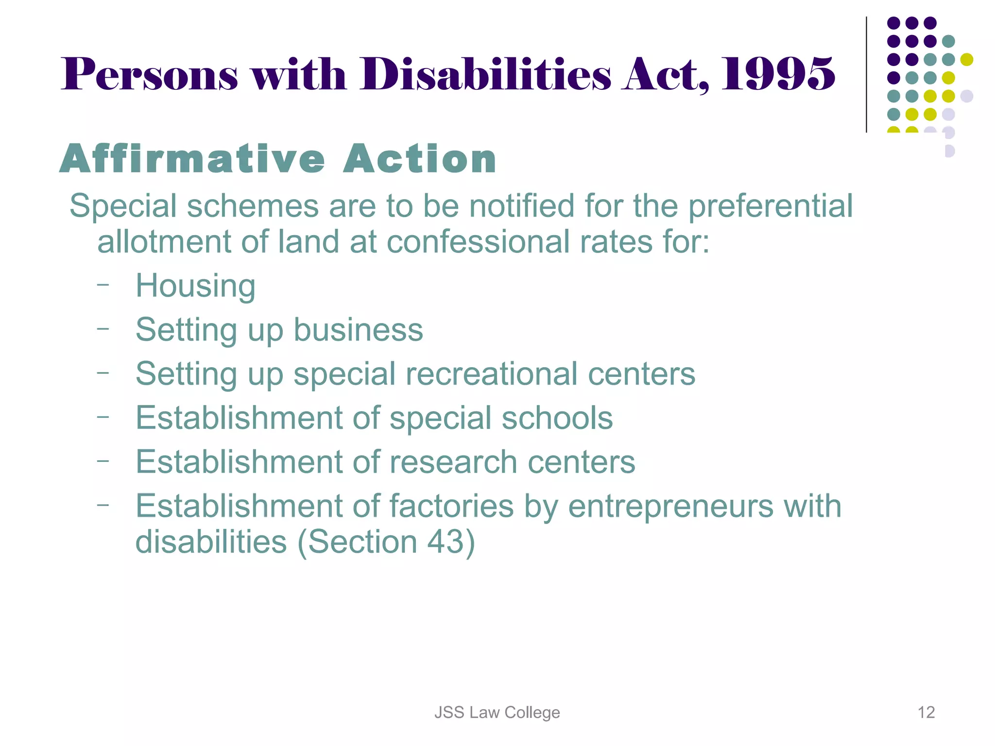 Person with disability act 1995 | PPT