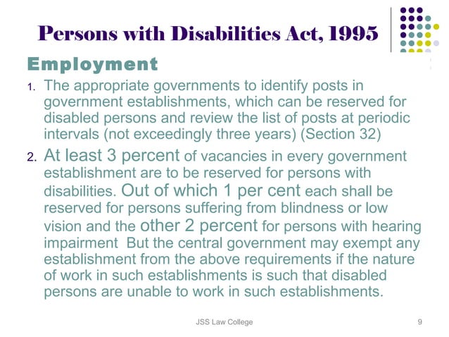 Person with disability act 1995 | PPT