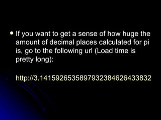 Power presentation of pi | PPT