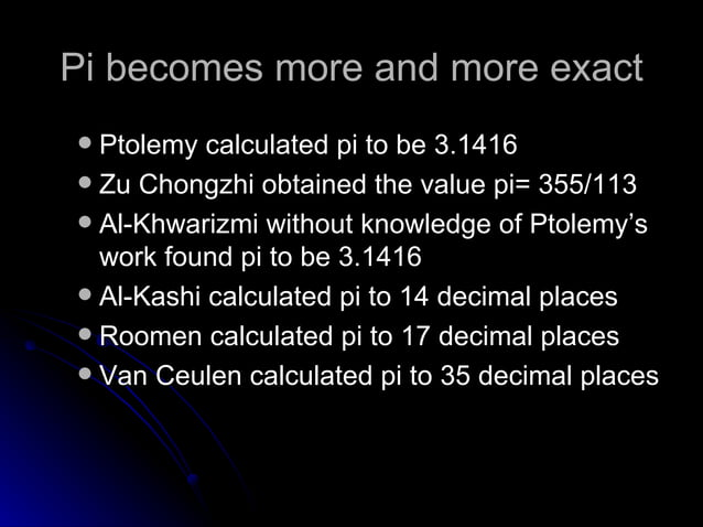 Power presentation of pi | PPT