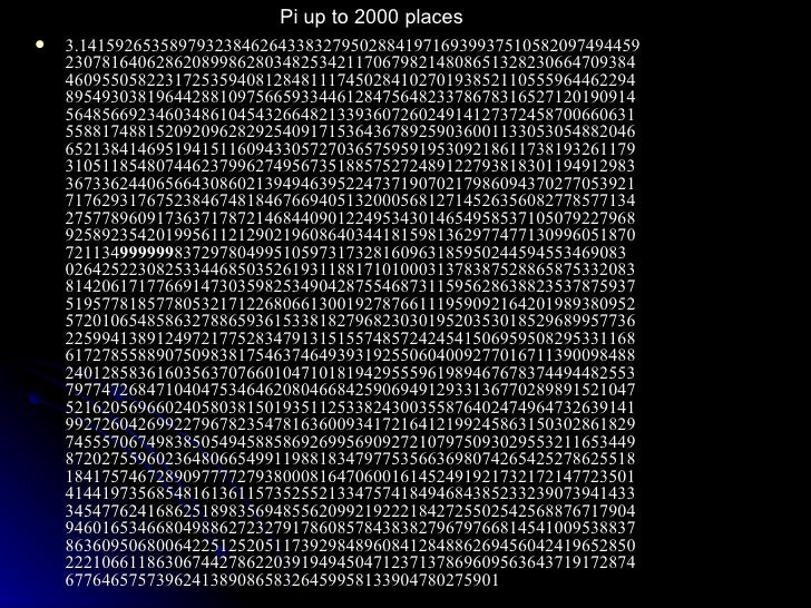 Power presentation of pi