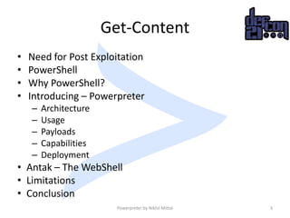 Powerpreter: Post Exploitation like a Boss | PPT