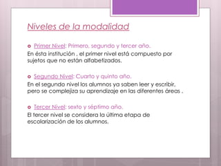 Educación primaria para Jóvenes y Adultos | PPTX