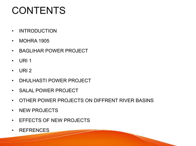 Hydropower projects in Jammu and Kashmir | PPTX | Power and Energy Industry | Industries
