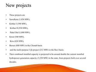 Hydropower projects in Jammu and Kashmir | PPTX