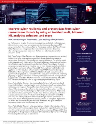 Improve cyber resiliency and protect data from cyber ransomware threats ...