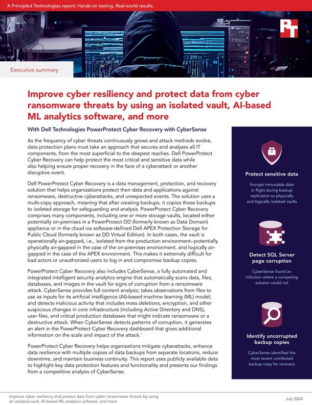 Improve Cyber Resiliency And Protect Data From Cyber Ransomware Threats By Using An Isolated