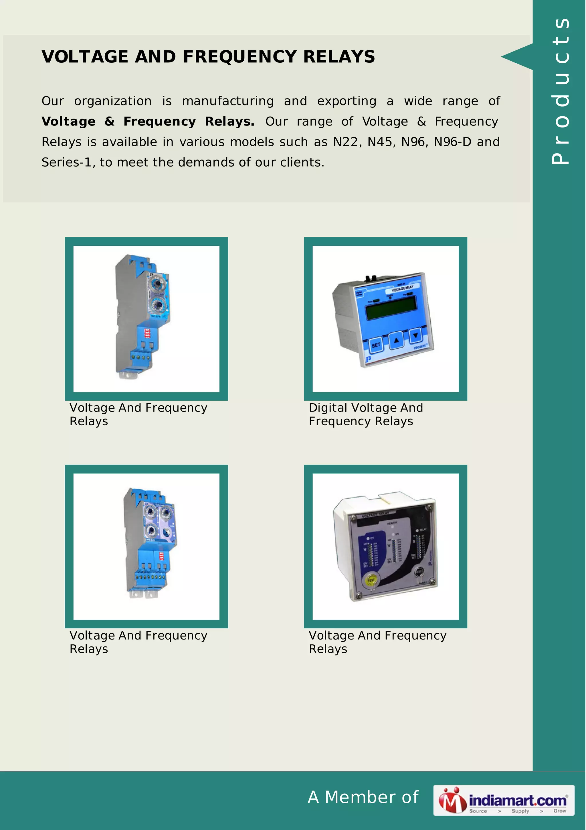 Protech Engineering & Controls Pvt. Ltd., Mumbai, IDMT Relays | PDF