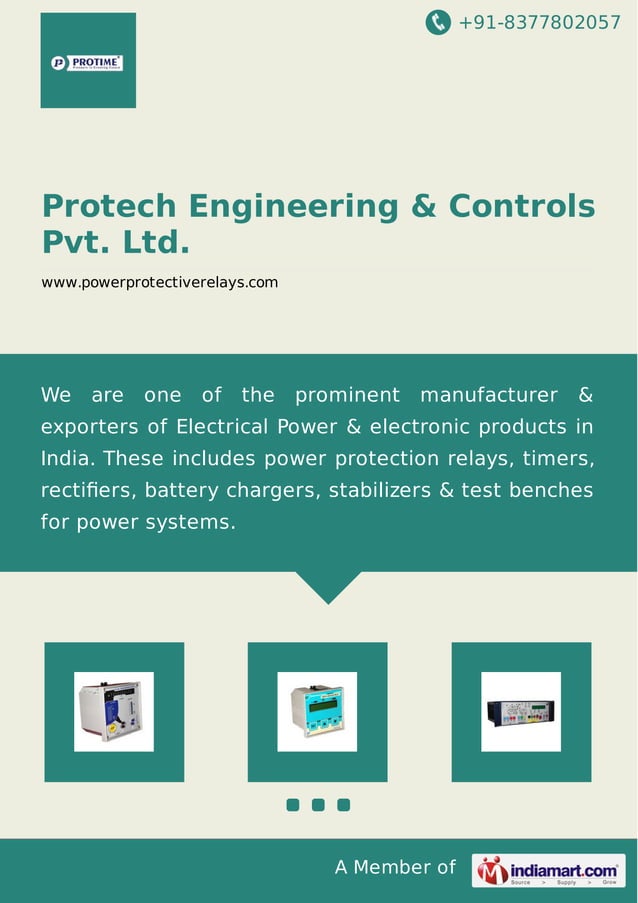 Protech Engineering & Controls Pvt. Ltd., Mumbai, IDMT Relays | PDF