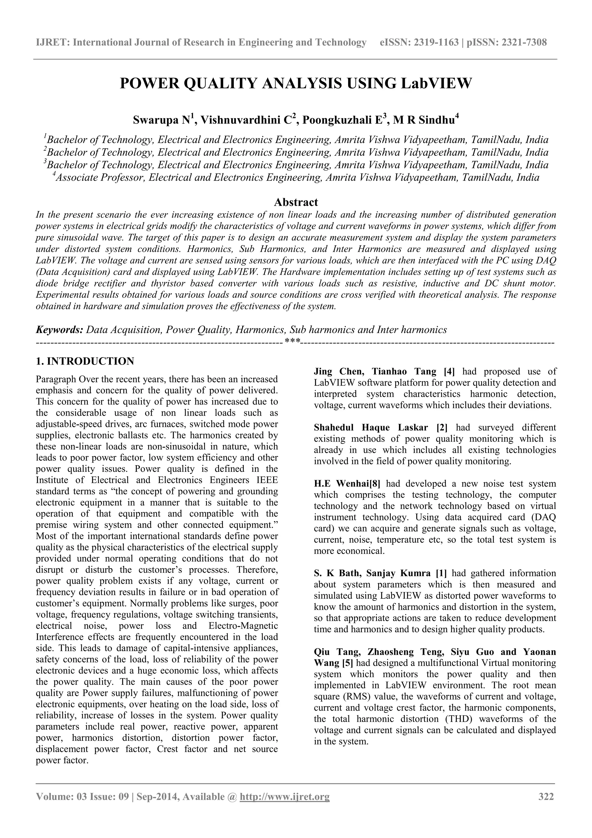 Power quality analysis using lab view | PDF | Computer Software and Applications | Computing