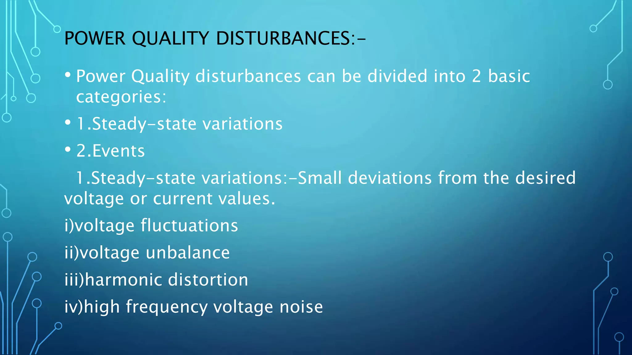 Power quality disturbances | PPTX