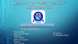 Power quality disturbances | PPTX