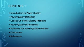 Power quality disturbances | PPTX
