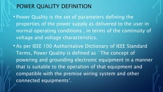 Power quality disturbances | PPTX