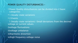 Power quality disturbances | PPTX