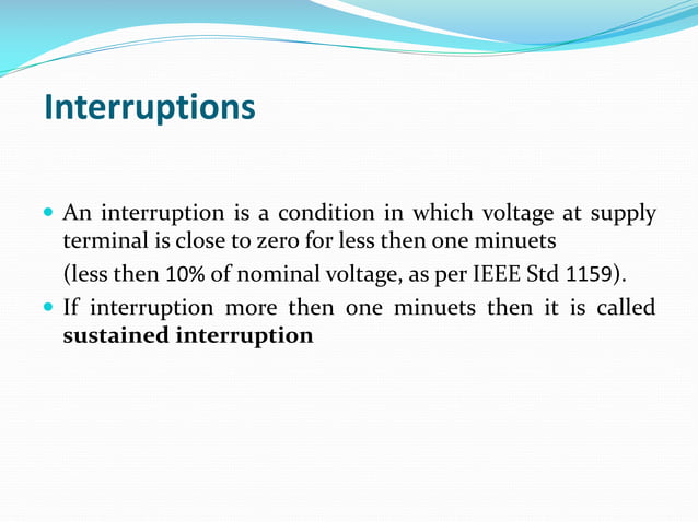 Power quality disturbances | PDF
