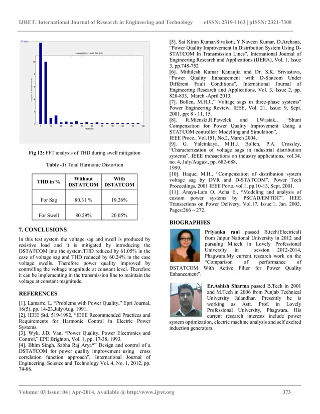 Power quality enhancement by improving voltage stability using dstatcom | PDF