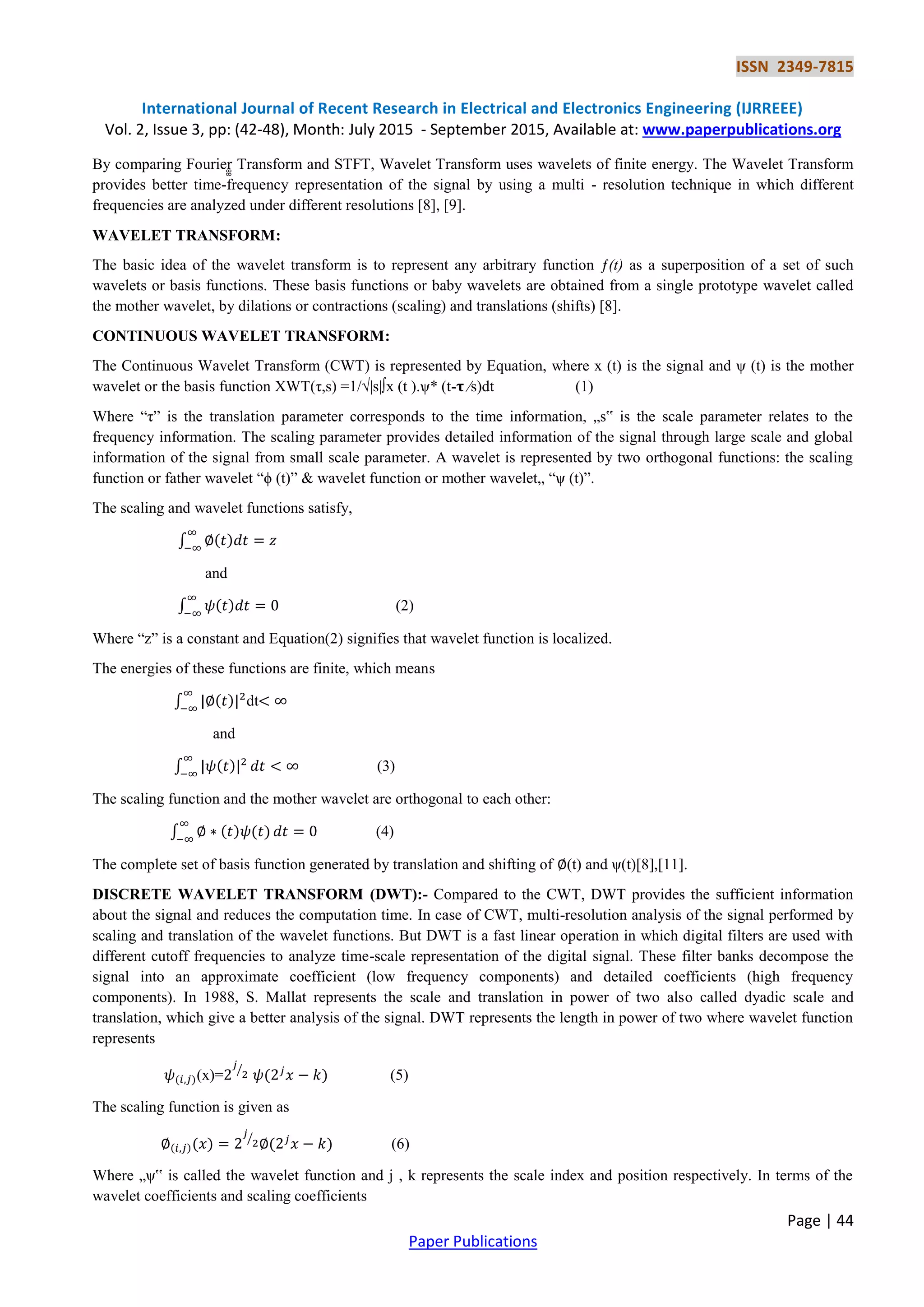 Power Quality Identification Using Wavelet Transform: A Review | PDF | Physics | Science