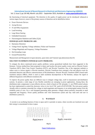 Power Quality Identification Using Wavelet Transform: A Review | PDF | Physics | Science